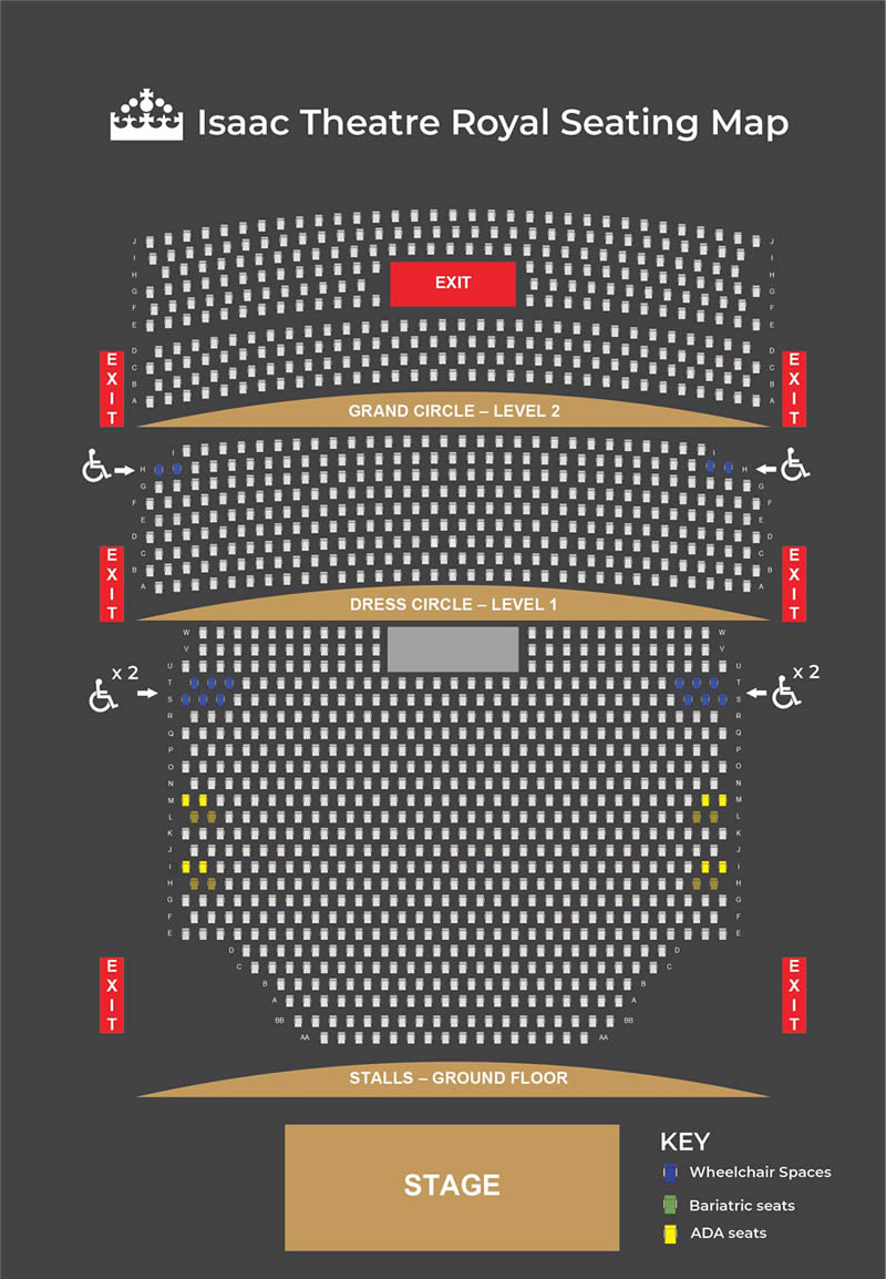 Seating Plan | Isaac Theatre Royal